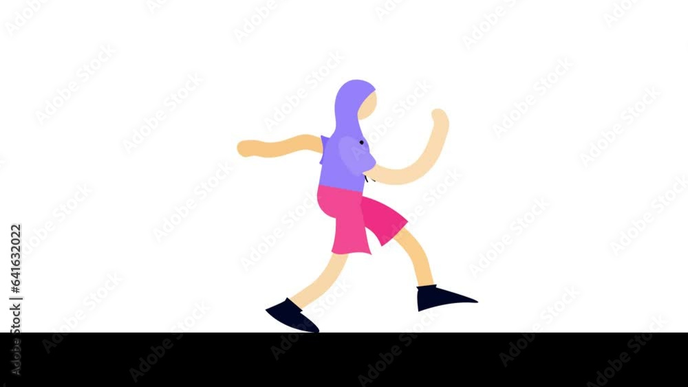 Seamless and humorous animation of walking man in a tracksuit. This ...