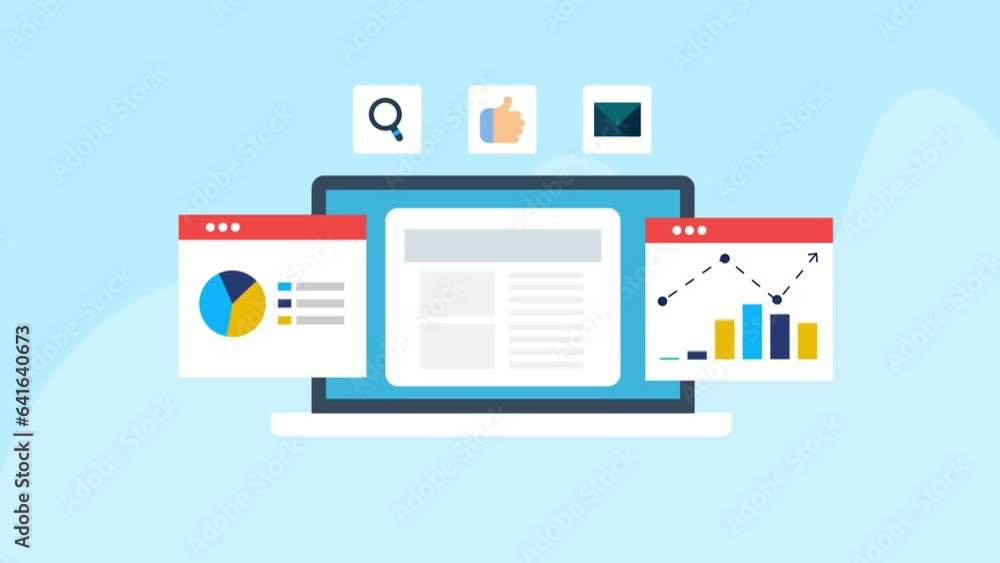 Business intelligence marketing analytics KPI dashboard big data graph ...