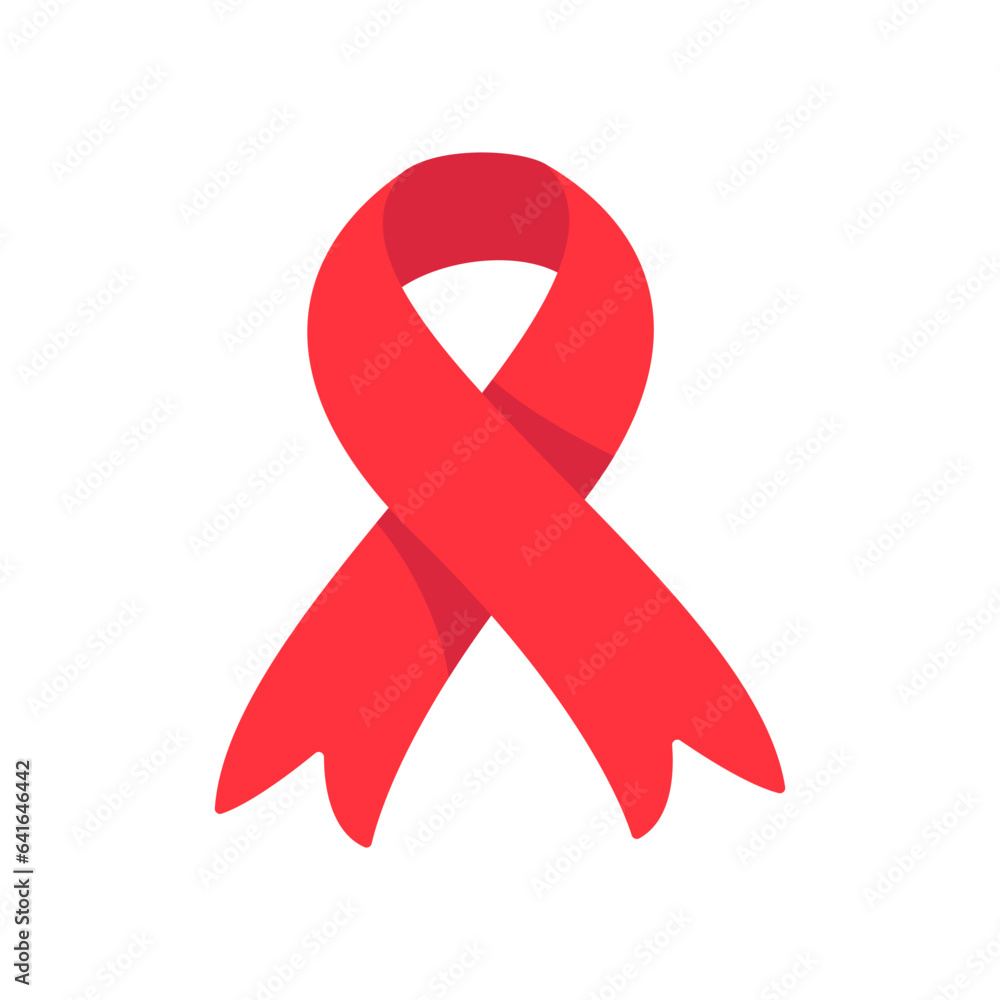 red cross ribbon World Aids Day awareness campaign sign prevention of ...