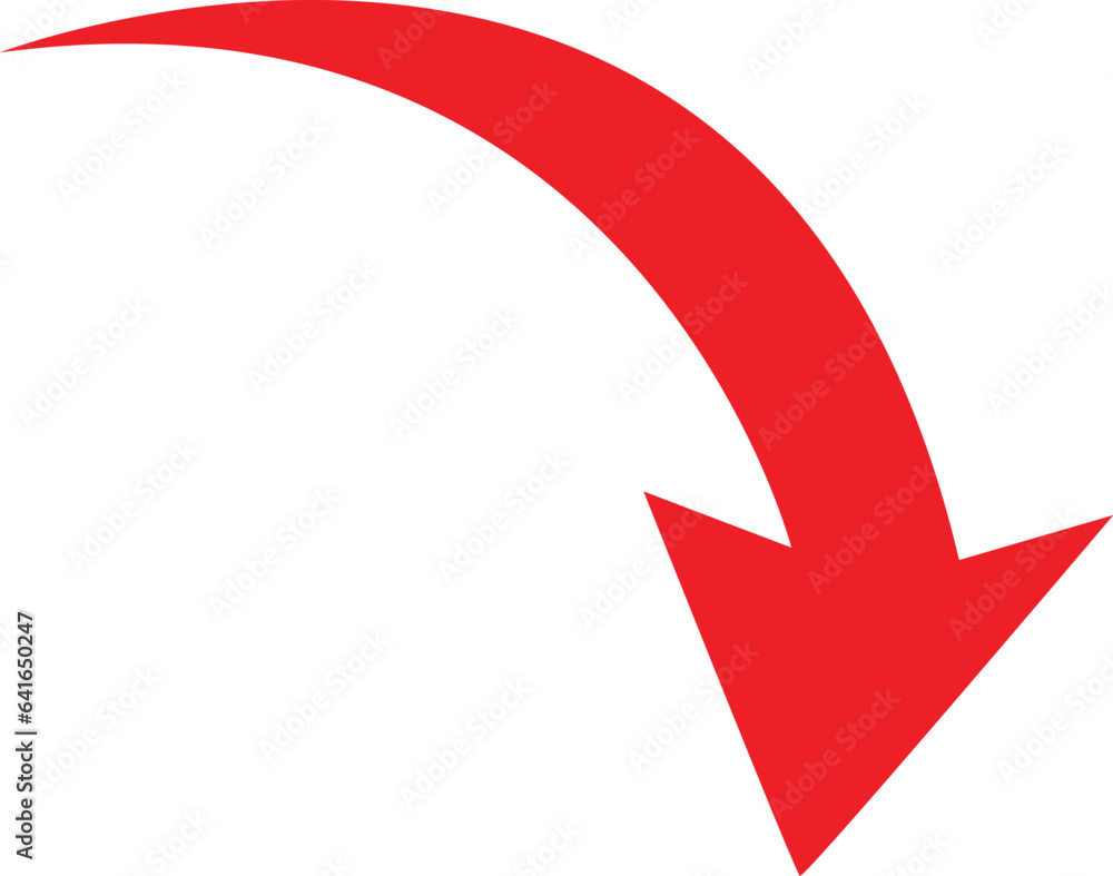 Red arrow symbol on white background. Arrows for app, website, social ...
