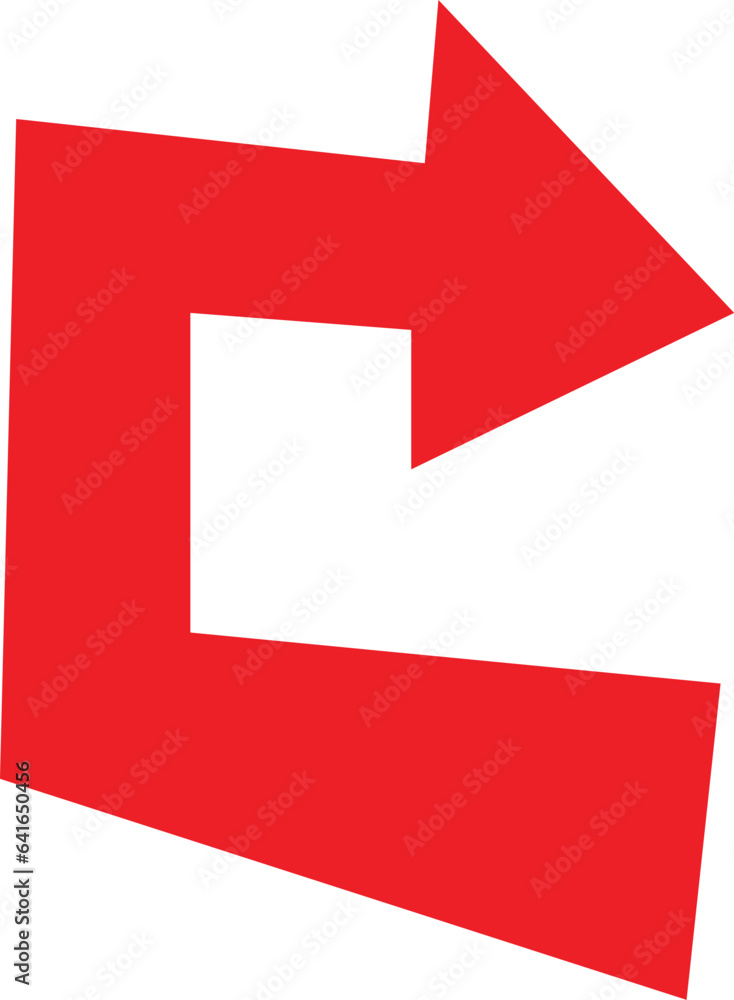 Red arrow symbol on white background. Arrows for app, website, social ...