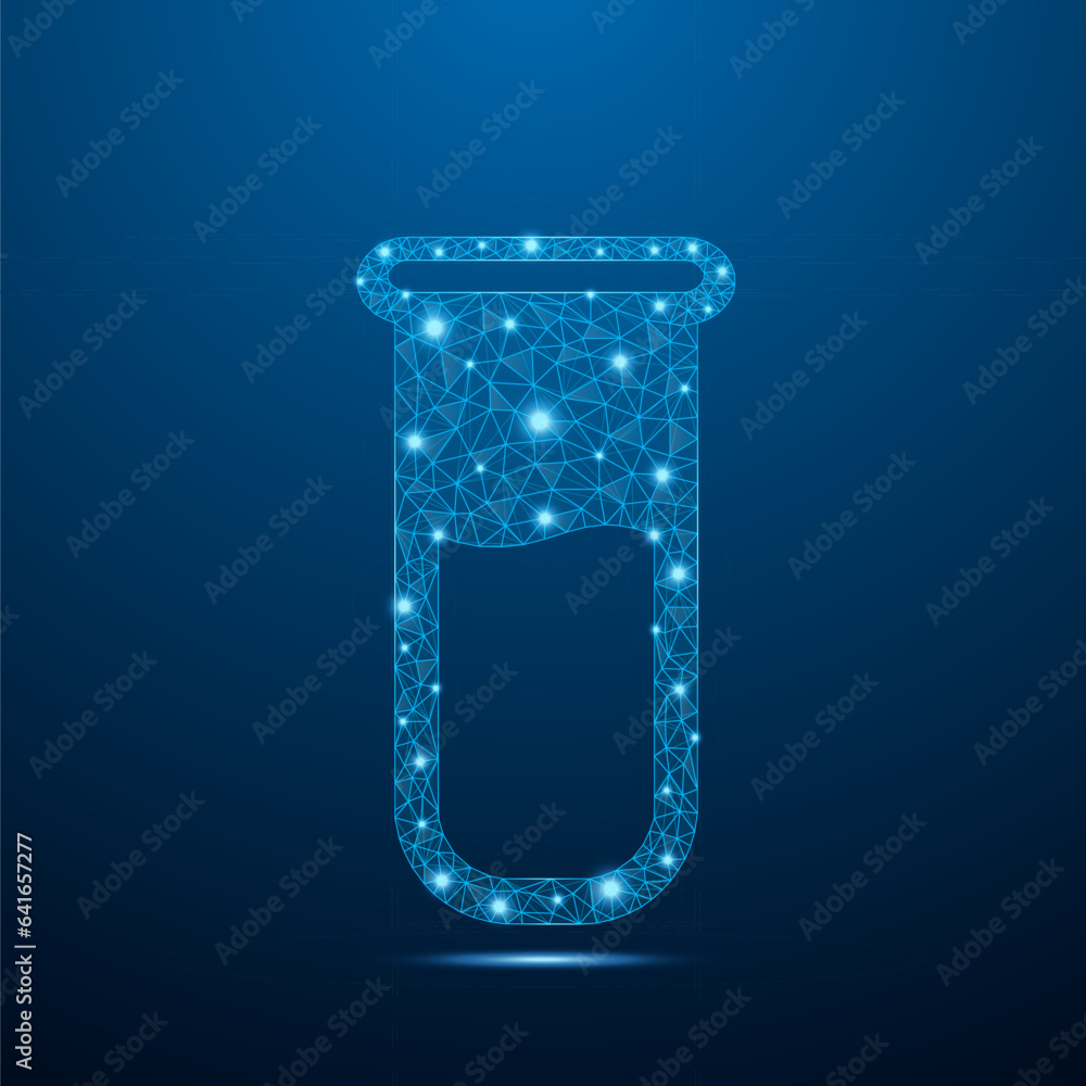 Low poly medical Medical Laboratory, experiment low poly vector with ...