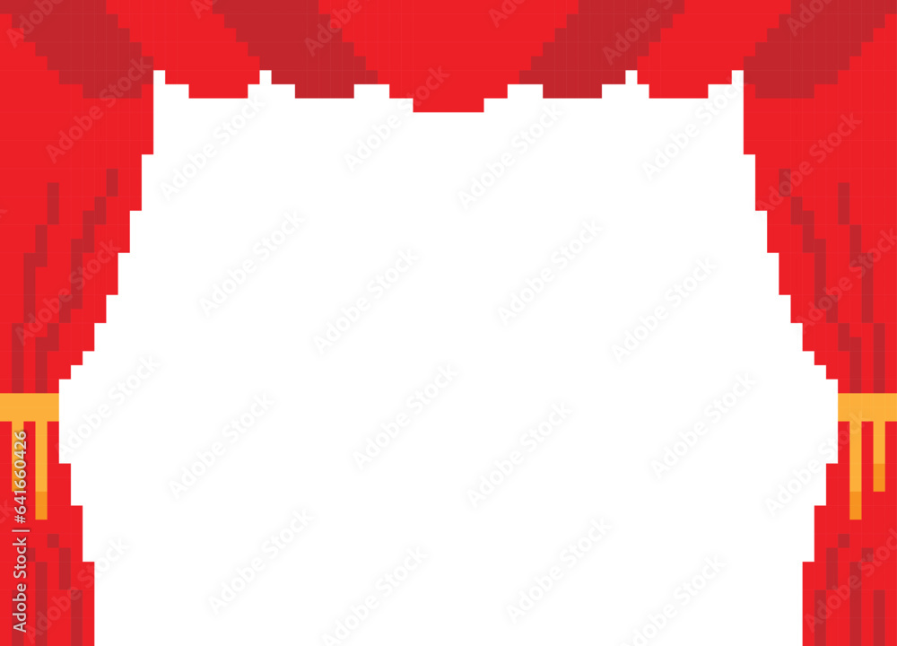 Curtain Pixel art vector Stock Vector | Adobe Stock