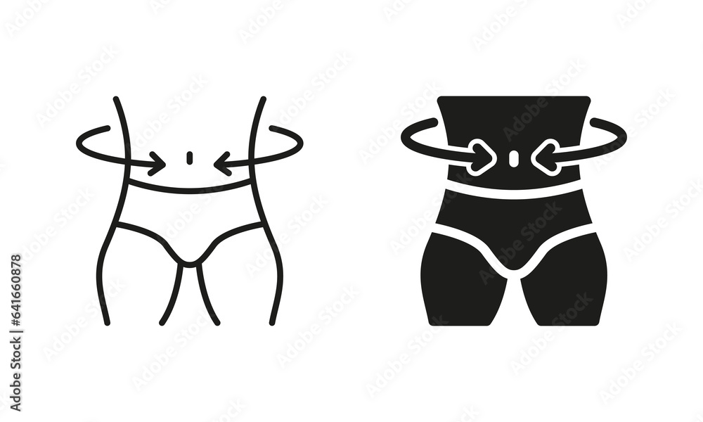 Man Loss Weight Pictogram. Shape Waistline Control. Male Body Slimming ...