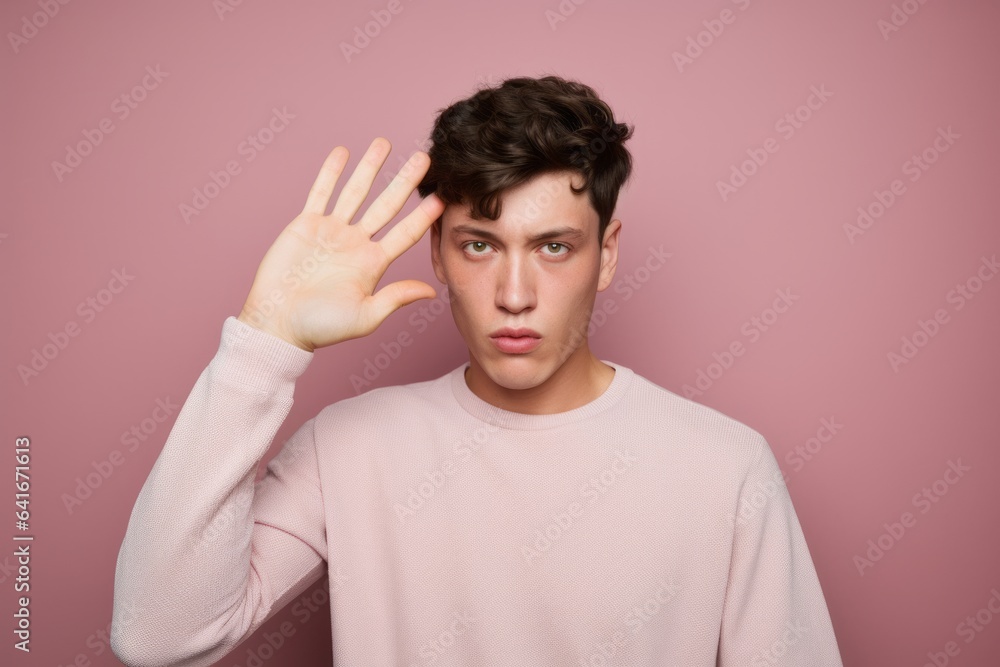 Medium shot portrait photography of a beautiful boy in his 20s doing ...