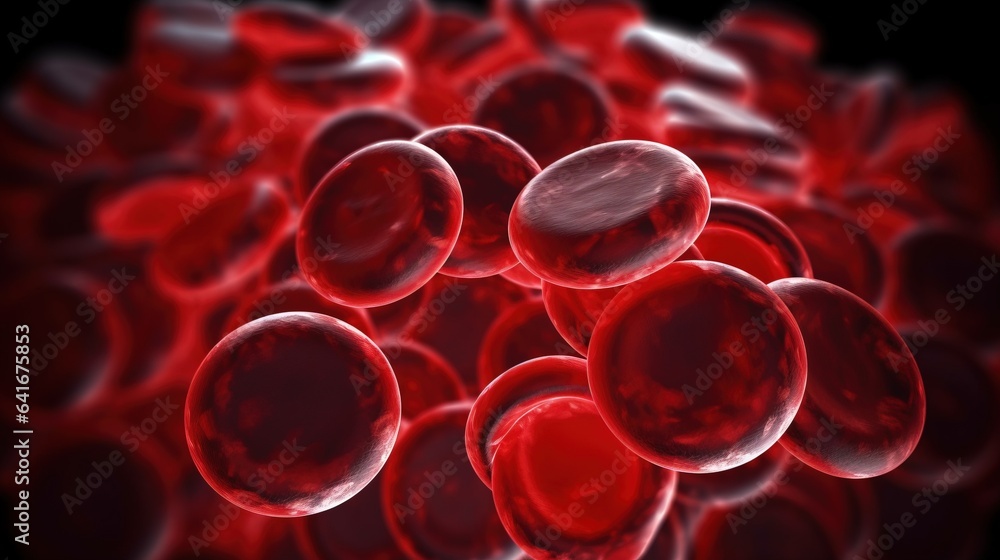 Macro blood cells, leukocytes, erythrocytes, platelets in plasma. Human ...