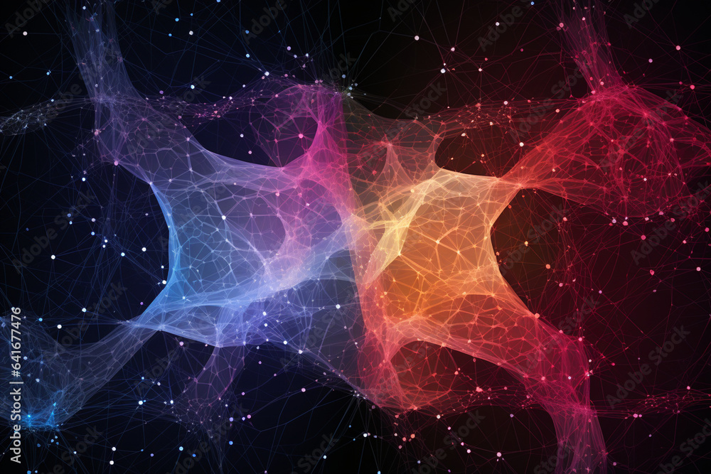Visualization of interconnected neural pathways in the brain, capturing ... Visualization of interconnected neural pathways in the brain, capturing ...