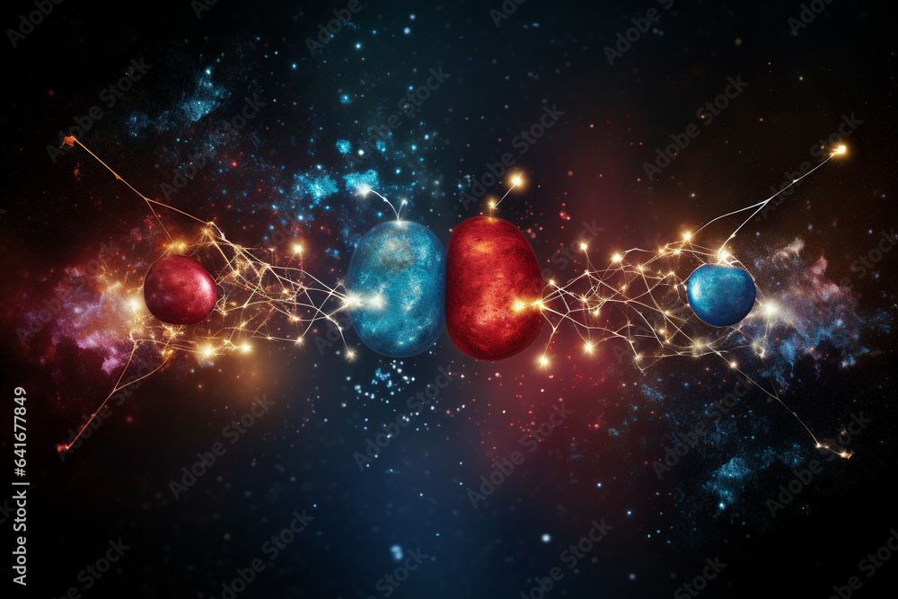 Visualization of the exchange of atoms and molecules in a chemical ...