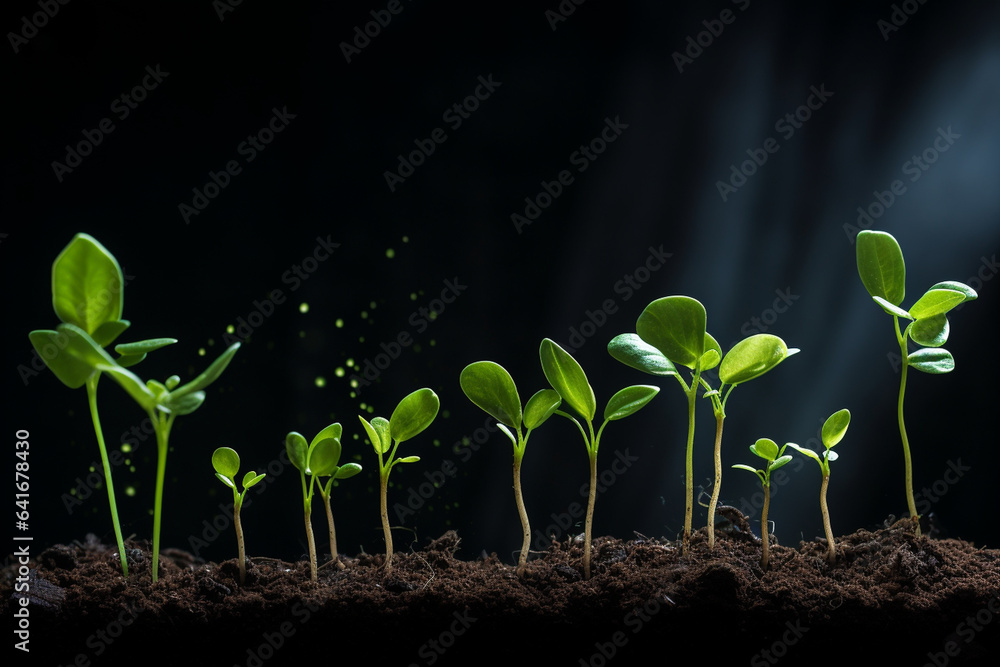 Time-lapse of a plant sprouting and growing, symbolizing the gradual ...