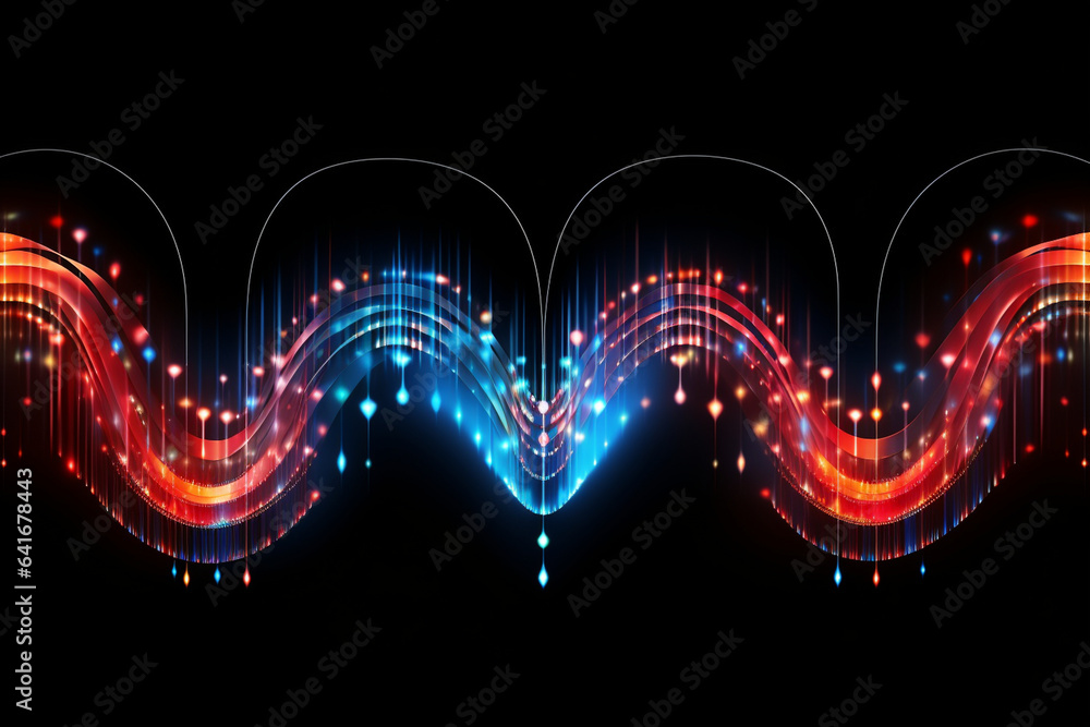 Visualization of synchronized heartbeats in a rhythmic pattern ...