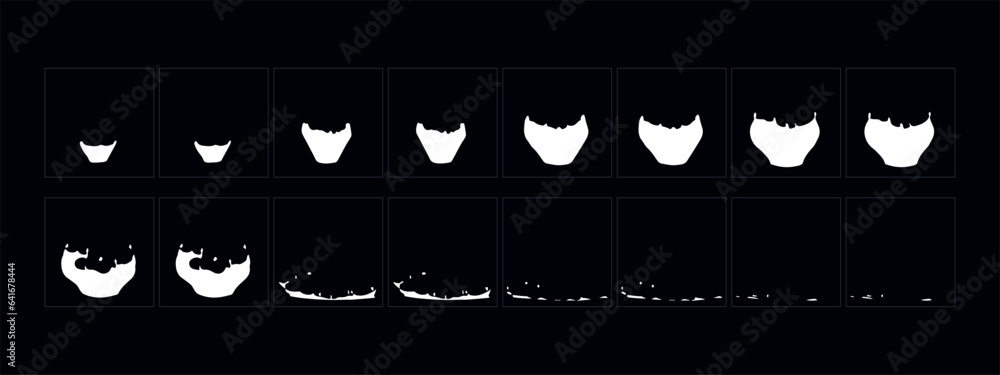 Water drooping animation. 2d cartoon water drooping motion. Raindrop ...