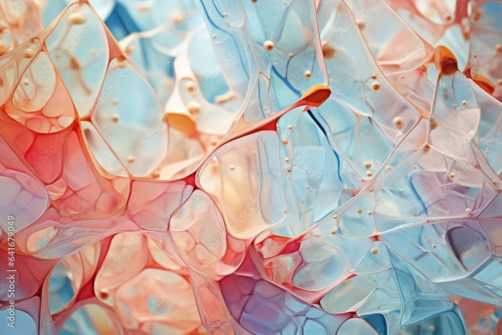 Photomicrograph of crystalline structures forming and evolving under a ...