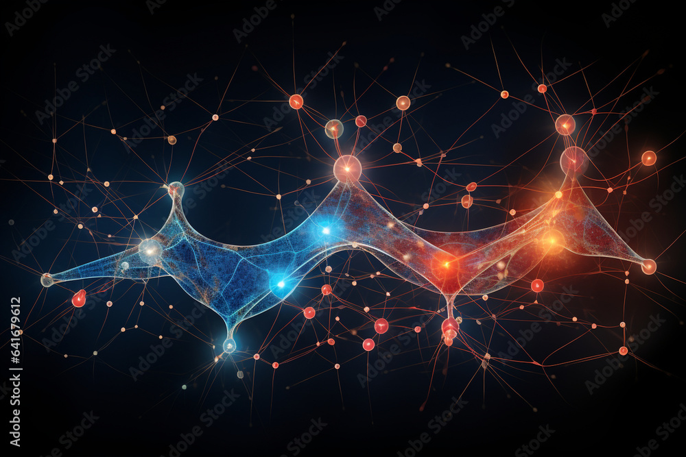 Visualization of interconnected neural pathways in the brain ...