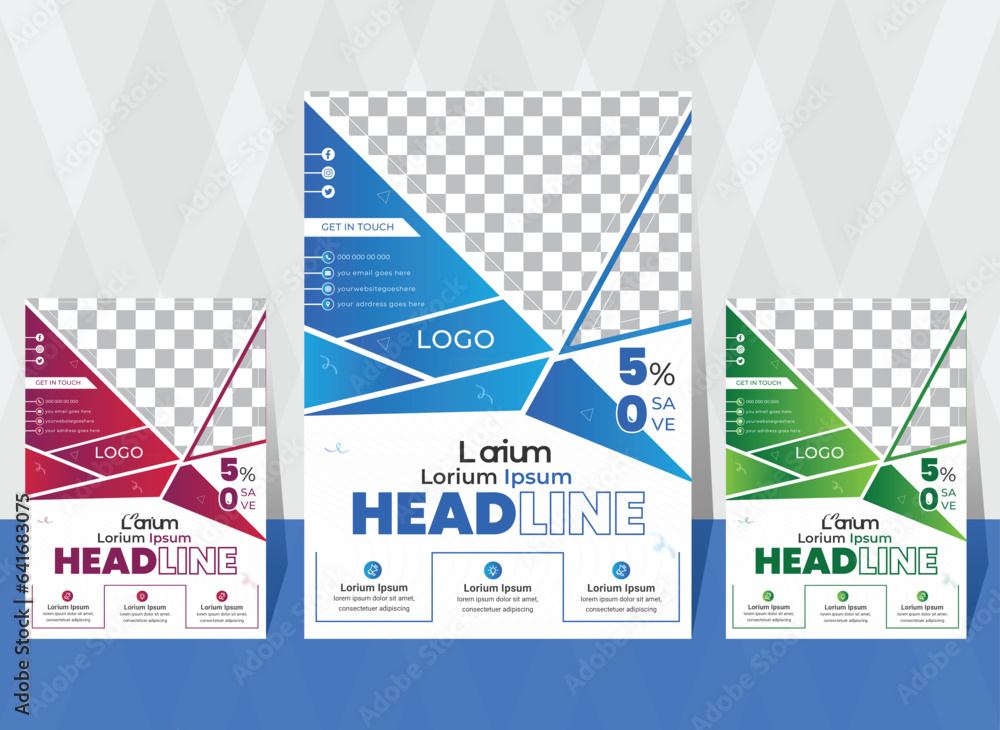 Flyer template layout design. Corporate business flyer mockup. Creative ...