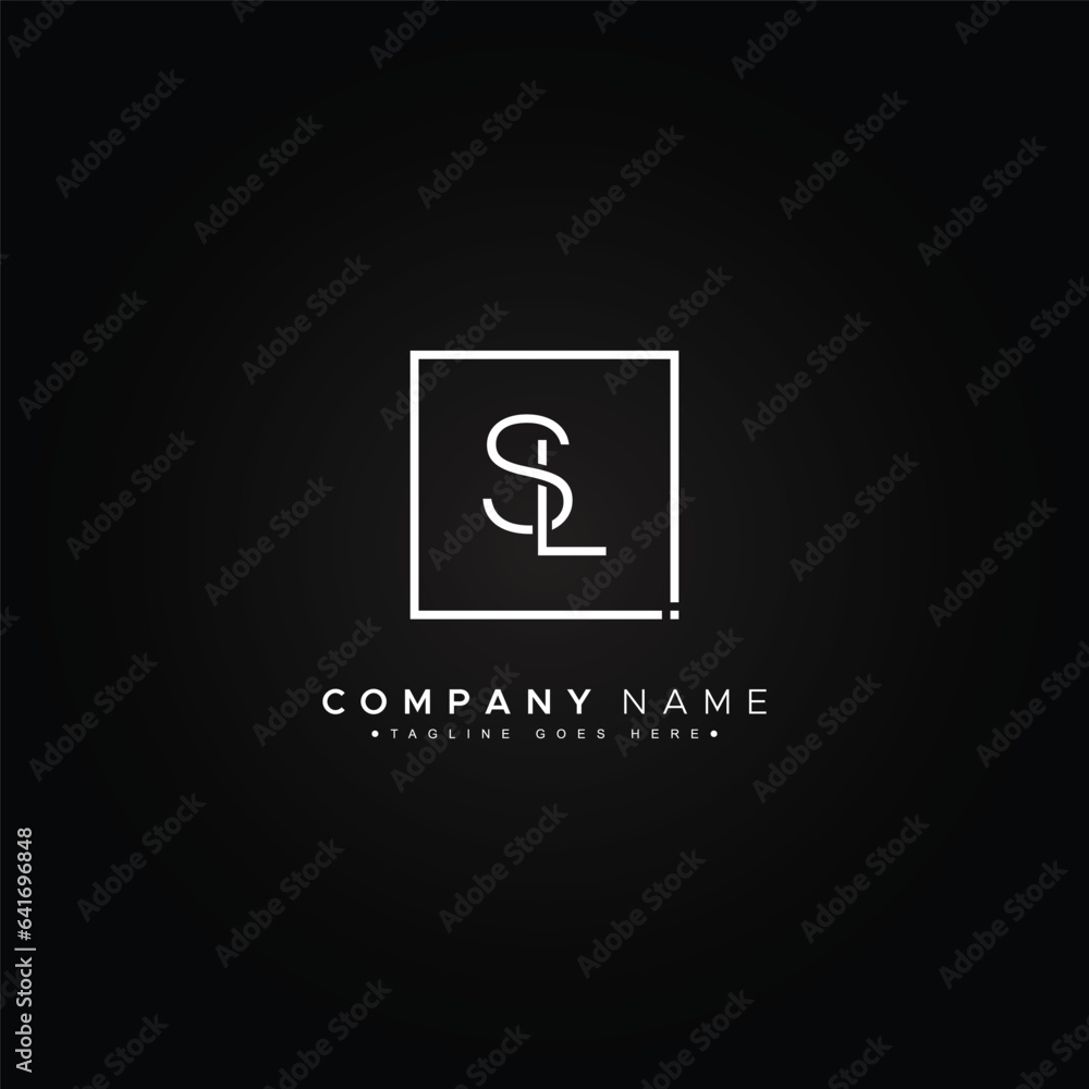 SL Vector Logo Template - Simple Icon for Initial Letter S and L ...