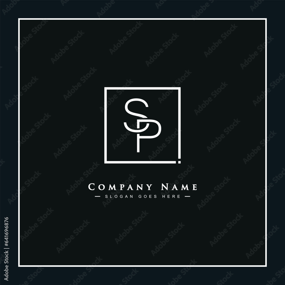 Initial SP Vector Logo - Elegant Monogram Template for letter S and P ...