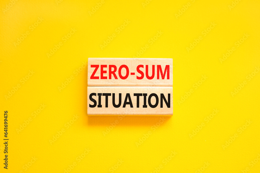 Zero-sum situation symbol. Concept words Zero-sum situation on ...