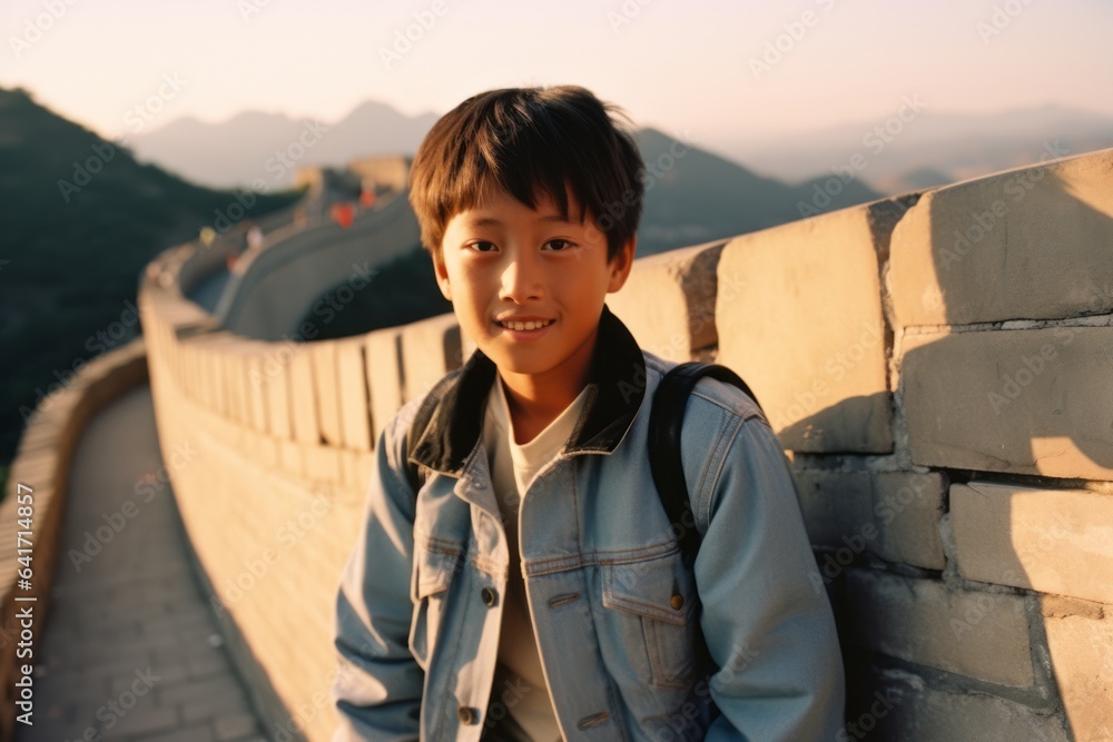 Medium shot portrait photography of a grinning boy in his 20s tilting ...