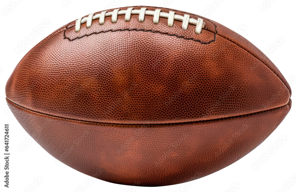 American football leather ball isolated on transparent background ...