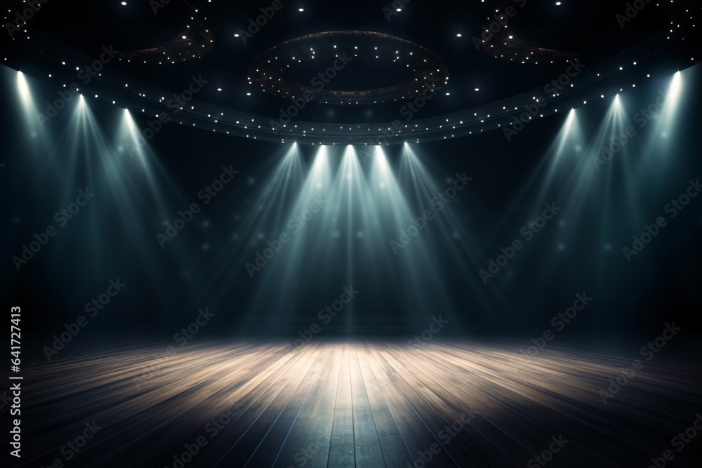 Stage light background with spotlight illuminated stage. Ballet ...
