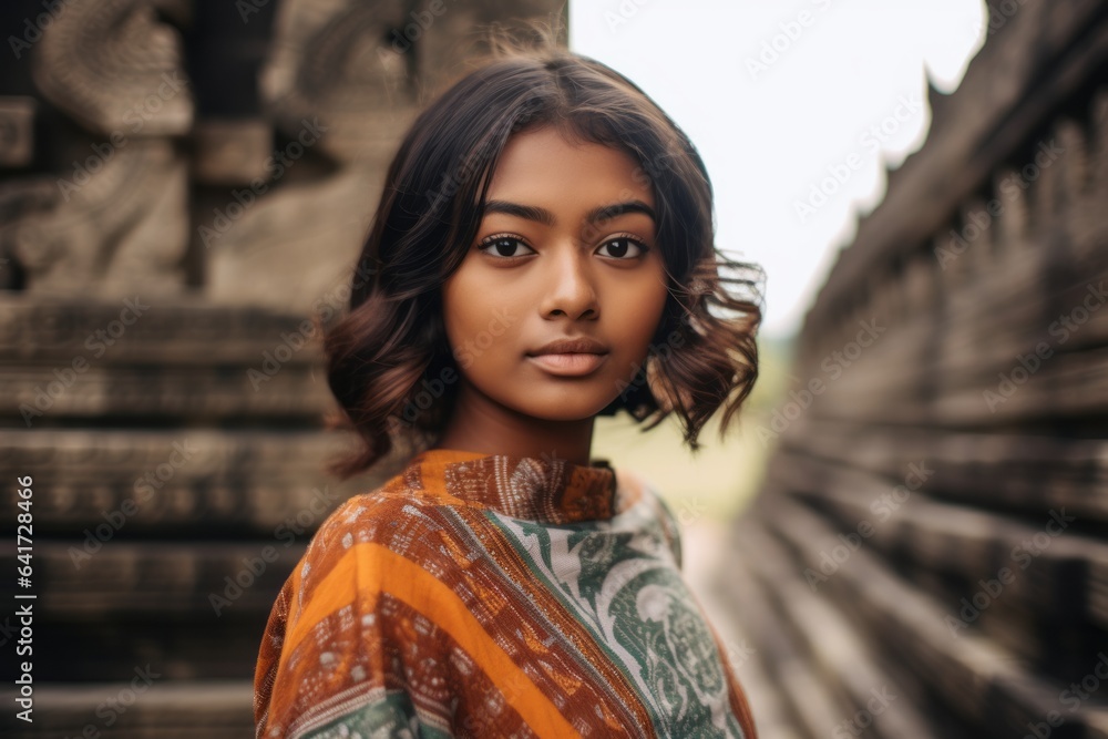 Close-up portrait photography of a merry girl in her 20s holding a ...