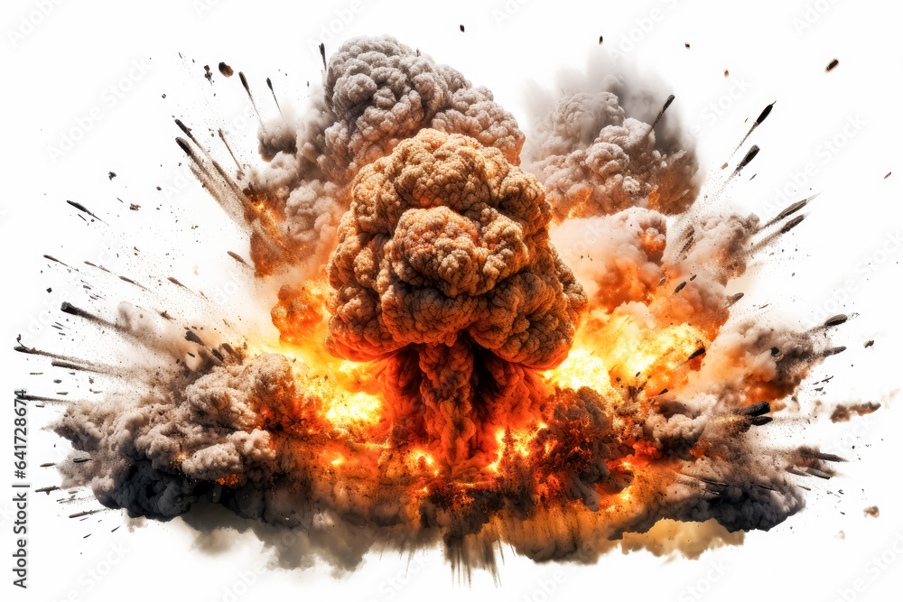 Huge fire explosive background, nuclear art, war scenes, photo ...