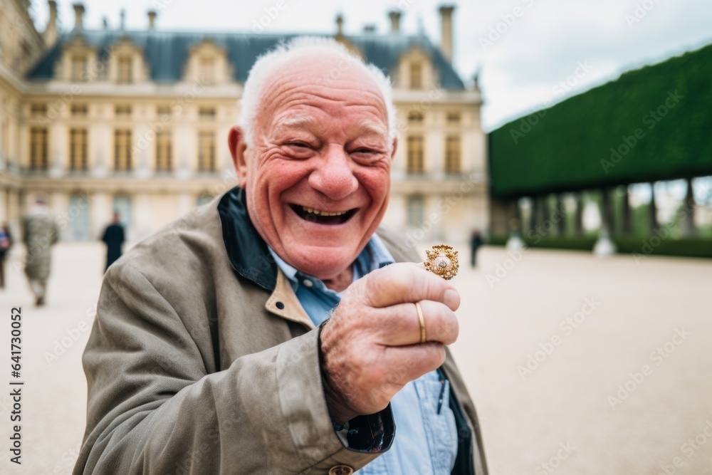 Close-up portrait photography of a happy old man snapping fingers ...