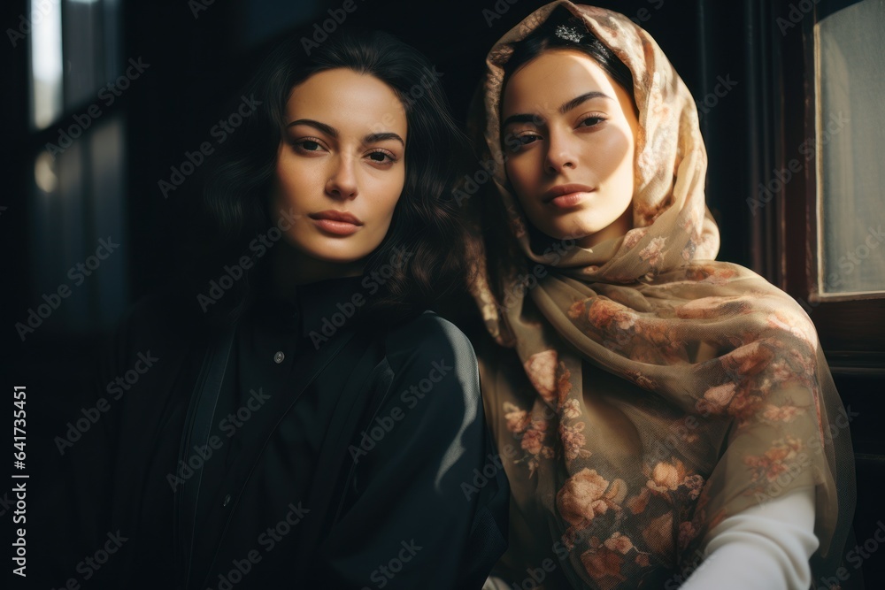 Muslim women of various backgrounds wearing different hijab styles ...