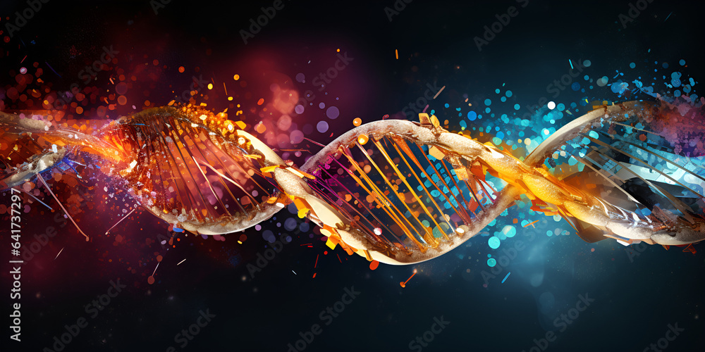 DNA double helix strand science background, DNA Strand Stock, Human ...