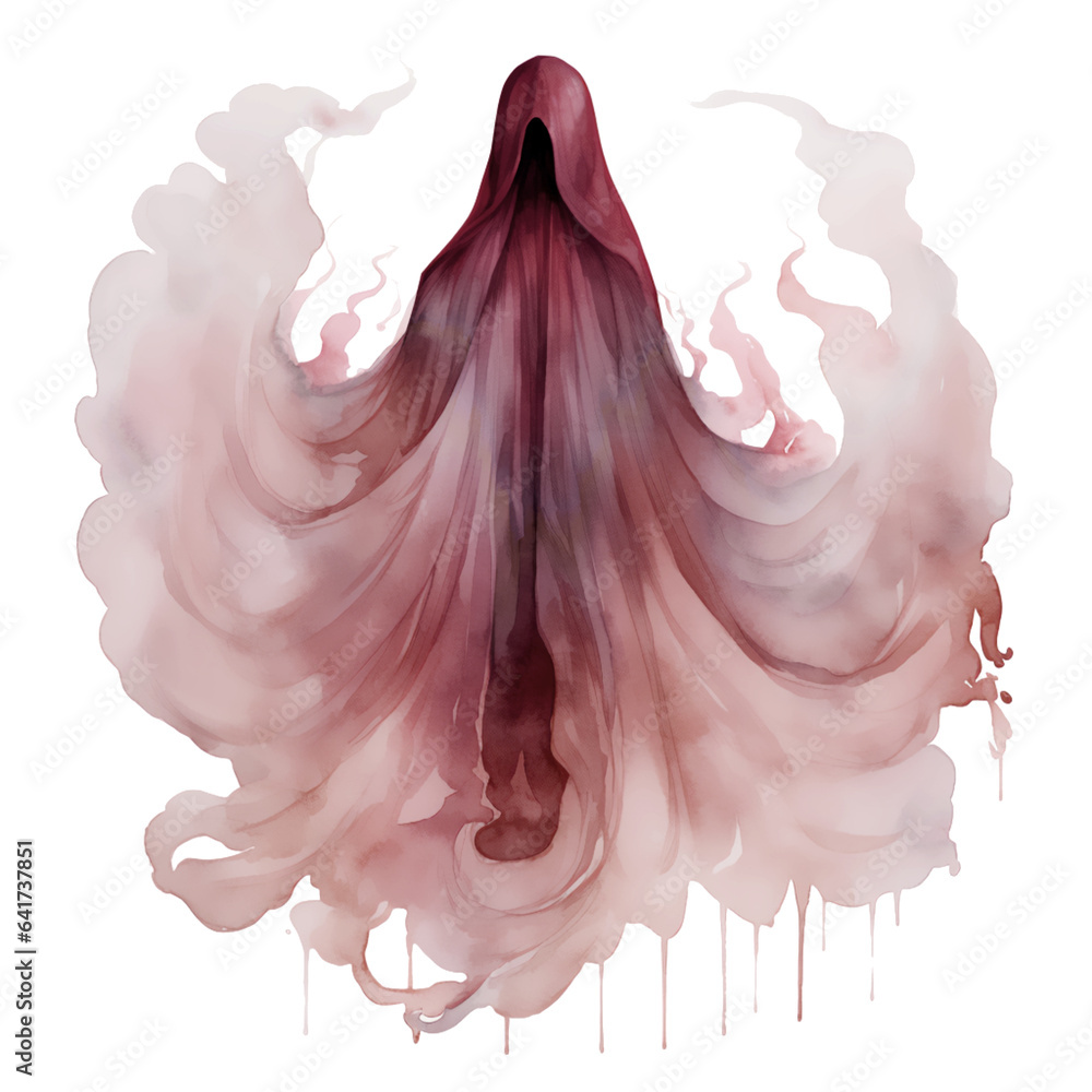 Watercolor Ghost clipart, Scary Halloween png, Printable Gothic ...