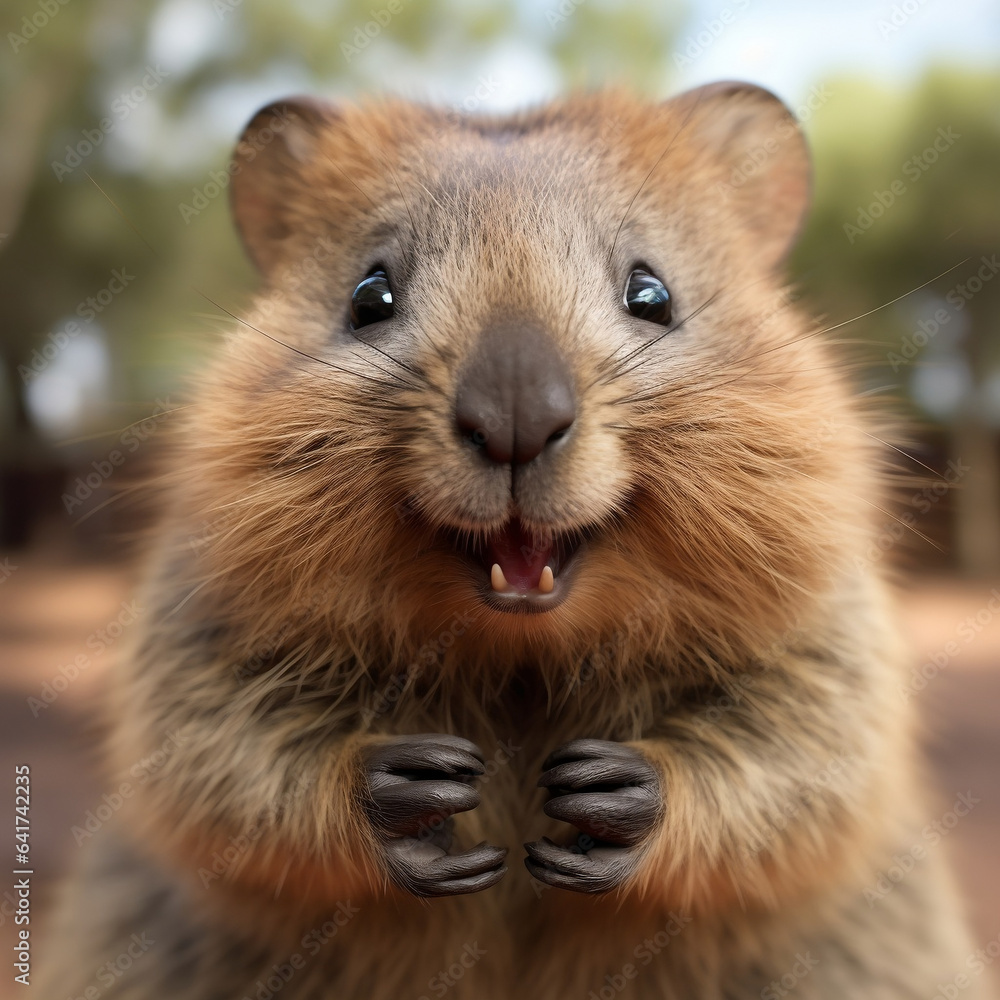 cute funny fat quokka Stock Photo | Adobe Stock