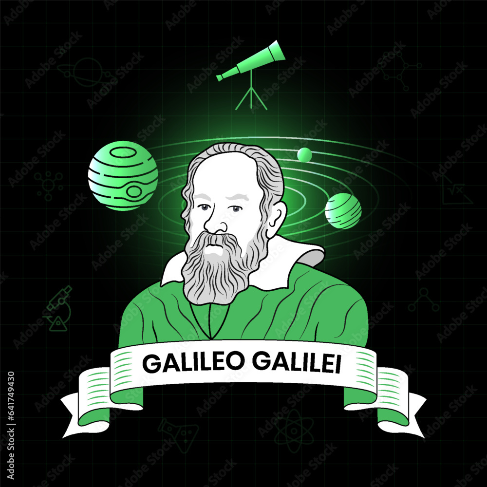 Capturing Great Minds Vector Portraits of Historical Figures - Galileo ...