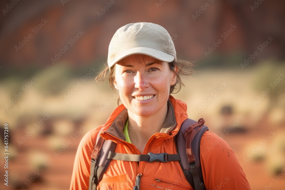 Environmental portrait photography of a satisfied girl in her 40s ...