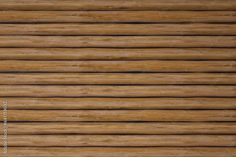 Seamless natural wood log cabin wall background texture. Rustic old ...