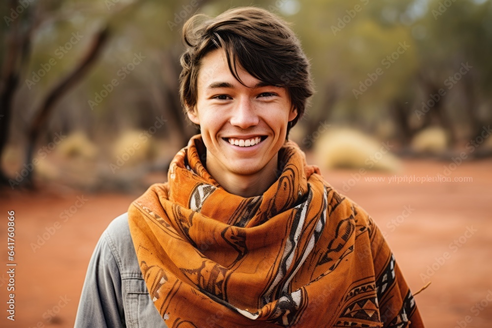 Environmental portrait photography of a happy boy in his 20s wearing an ...
