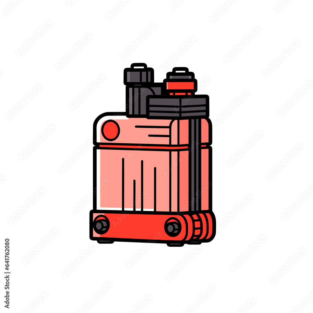 Servo motor vector icon in minimalistic, black and red line work, japan ...