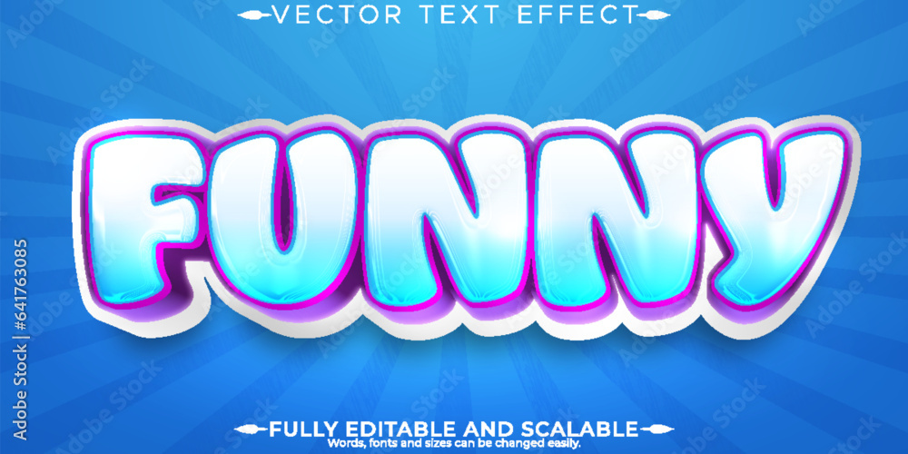 Editable text effect cartoon, 3d funny and comic font style Stock ...