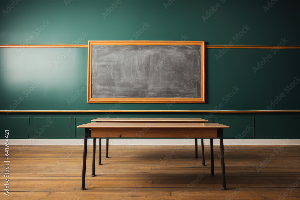 blank classroom blackboard in a class room, space for text - school ...