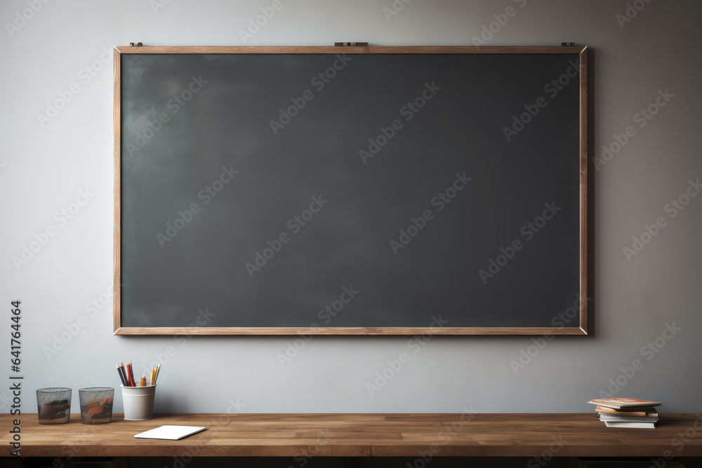 blank classroom blackboard in a class room, space for text - school ...