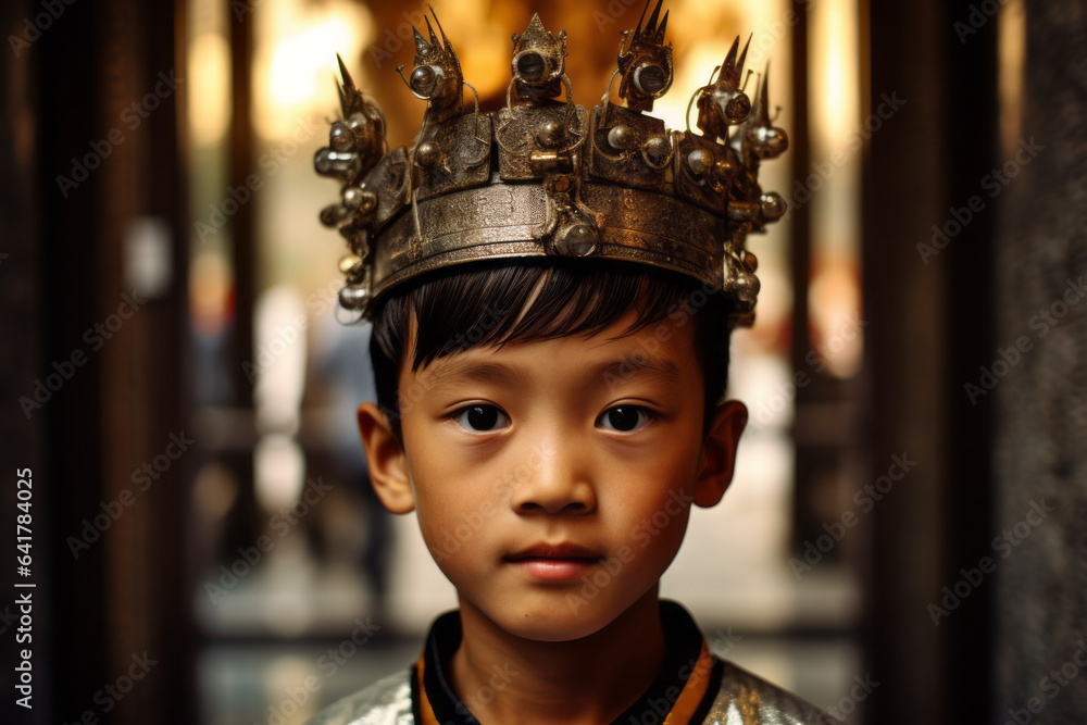Close-up portrait photography of a merry boy in his 30s wearing a ...