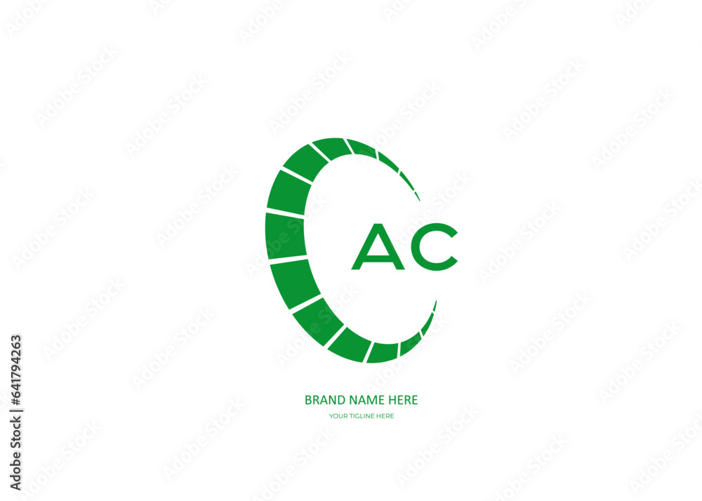 AC logo. AC latter logo with double line. AC latter. AC logo for ...