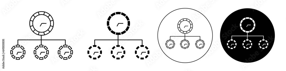 Timeline icon. Business time management cycle symbol. Vector sign of ...