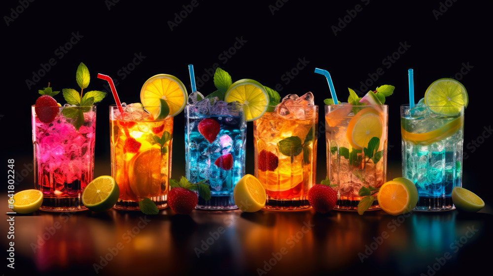 Colorful Mocktails: Creative Images of Vibrant and Alcohol-free ...