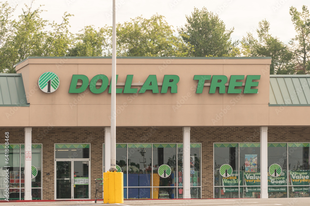 Waynesboro, VA US - July 2, 2023: Main entrance to Dollar Tree store ...