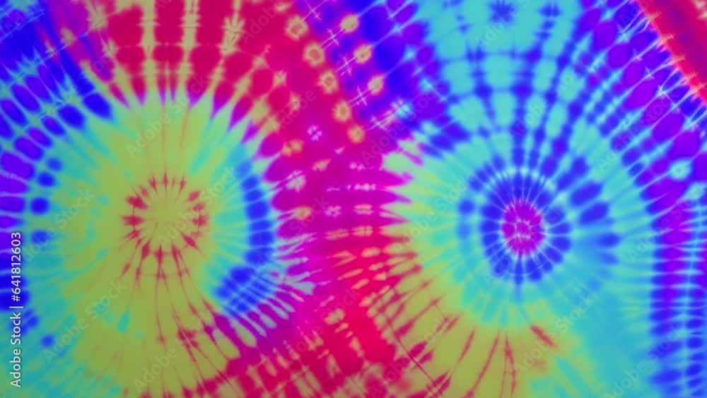 Animated swirl tie dye colourful background waving. Liquid holographic ...