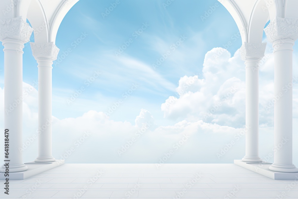 Beautiful widescreen minimalistic architectural background banner with ...