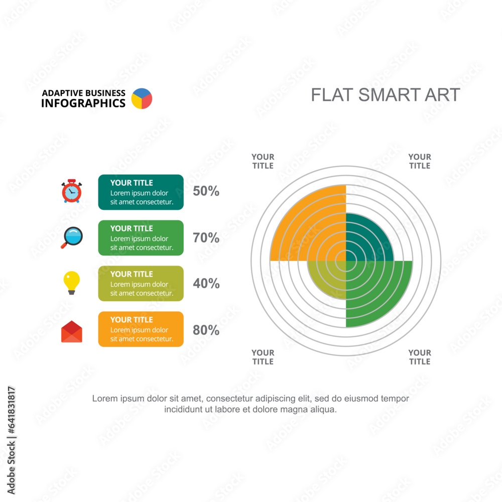 Business infographic with statistics chart vector illustration. Cartoon ...
