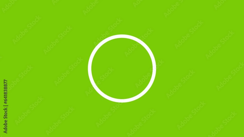 white circle highlight on green screen background loop key animation ...