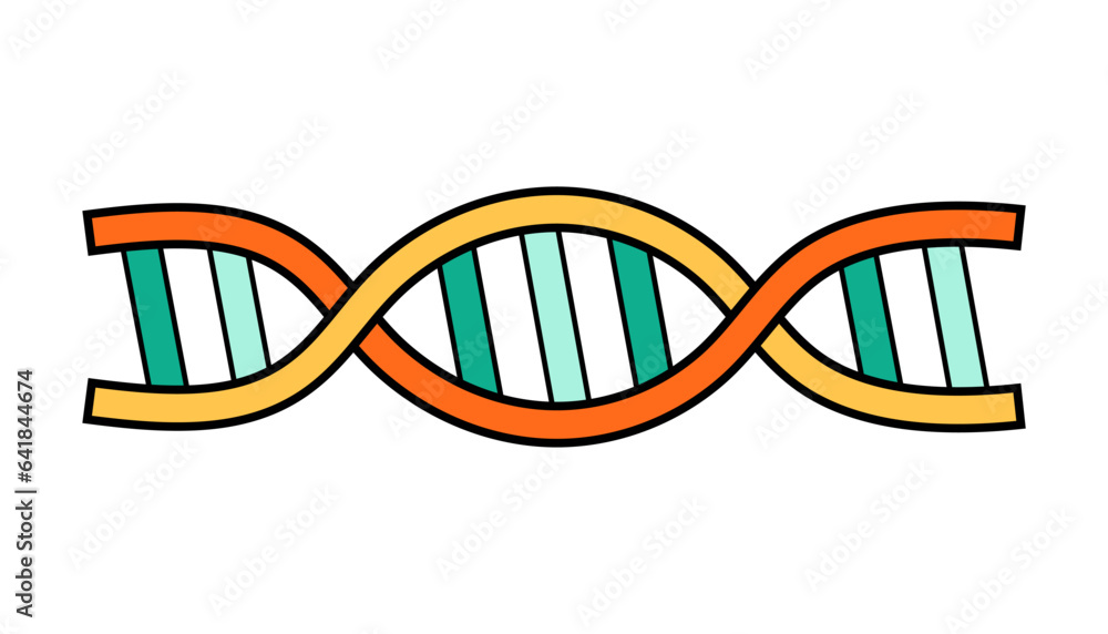 Science school DNA education icon. Chemistry and physics laboratory ...