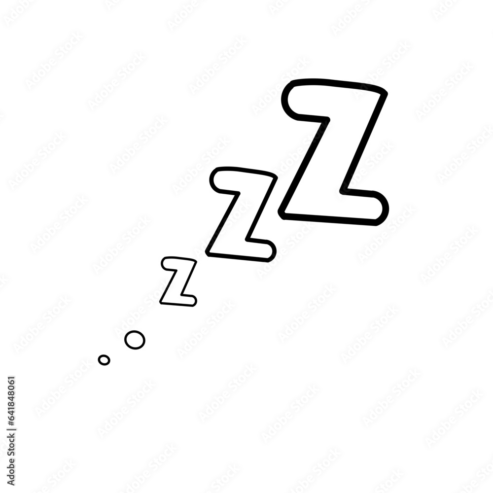Snoring symbol Stock Vector | Adobe Stock